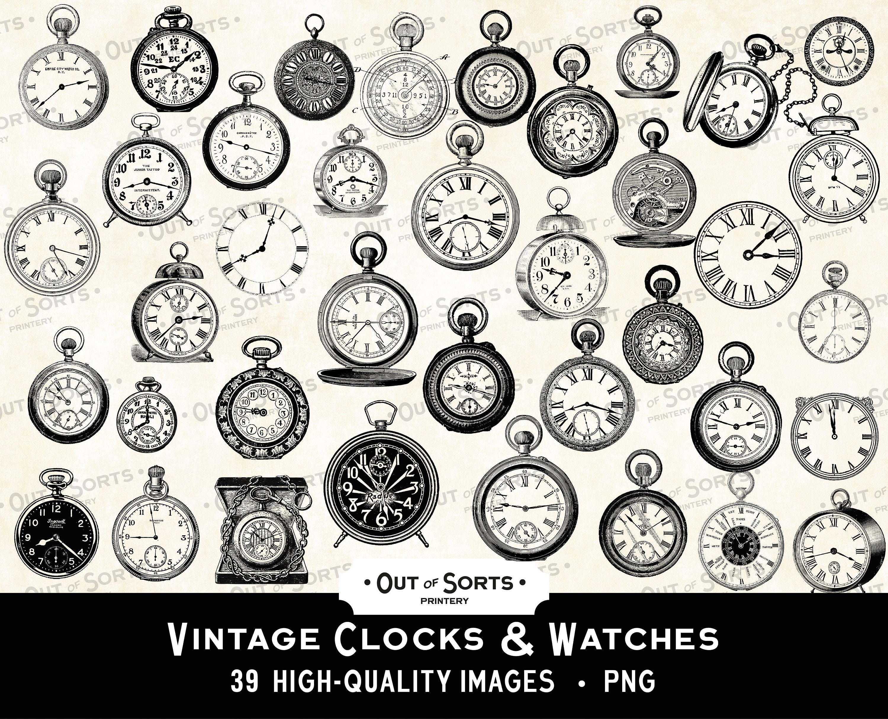Clocks and Watches Overlays, Vintage Stopwatch PNG, Antique Pocket ...