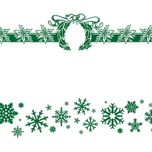 Green Christmas Text Dividers, Page Separators, Holiday Borders SVG ...