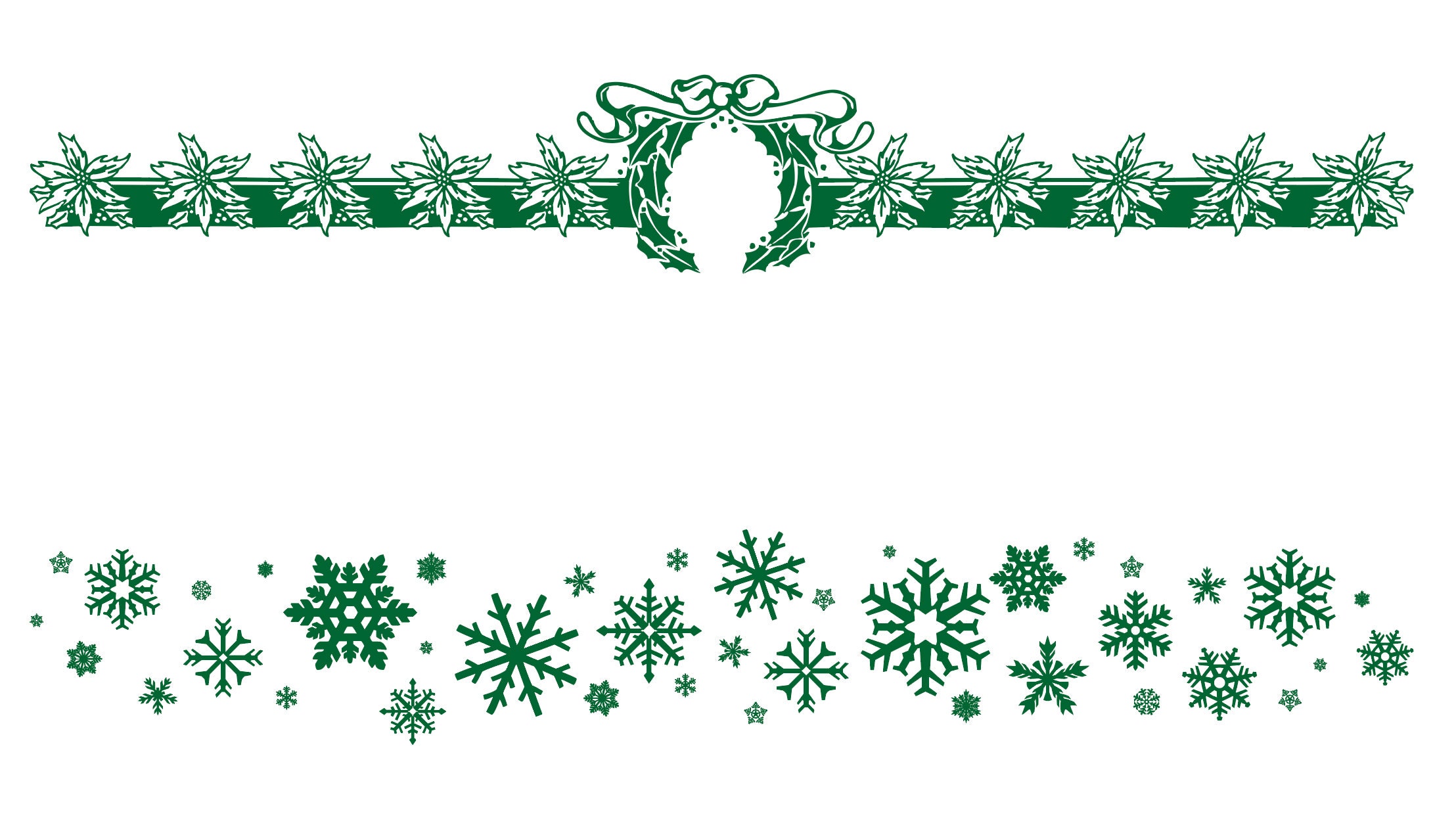 Green Christmas Text Dividers, Page Separators, Holiday Borders SVG ...