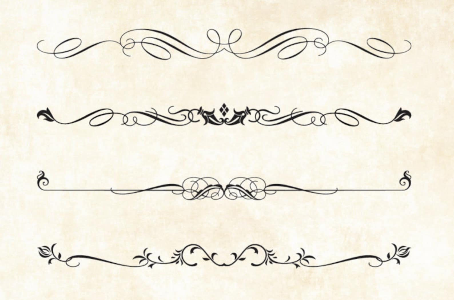 Text Dividers, SVG Page Separators, Decorative Elements, Wedding ...