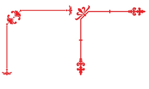 Red Corner Border Clip Art