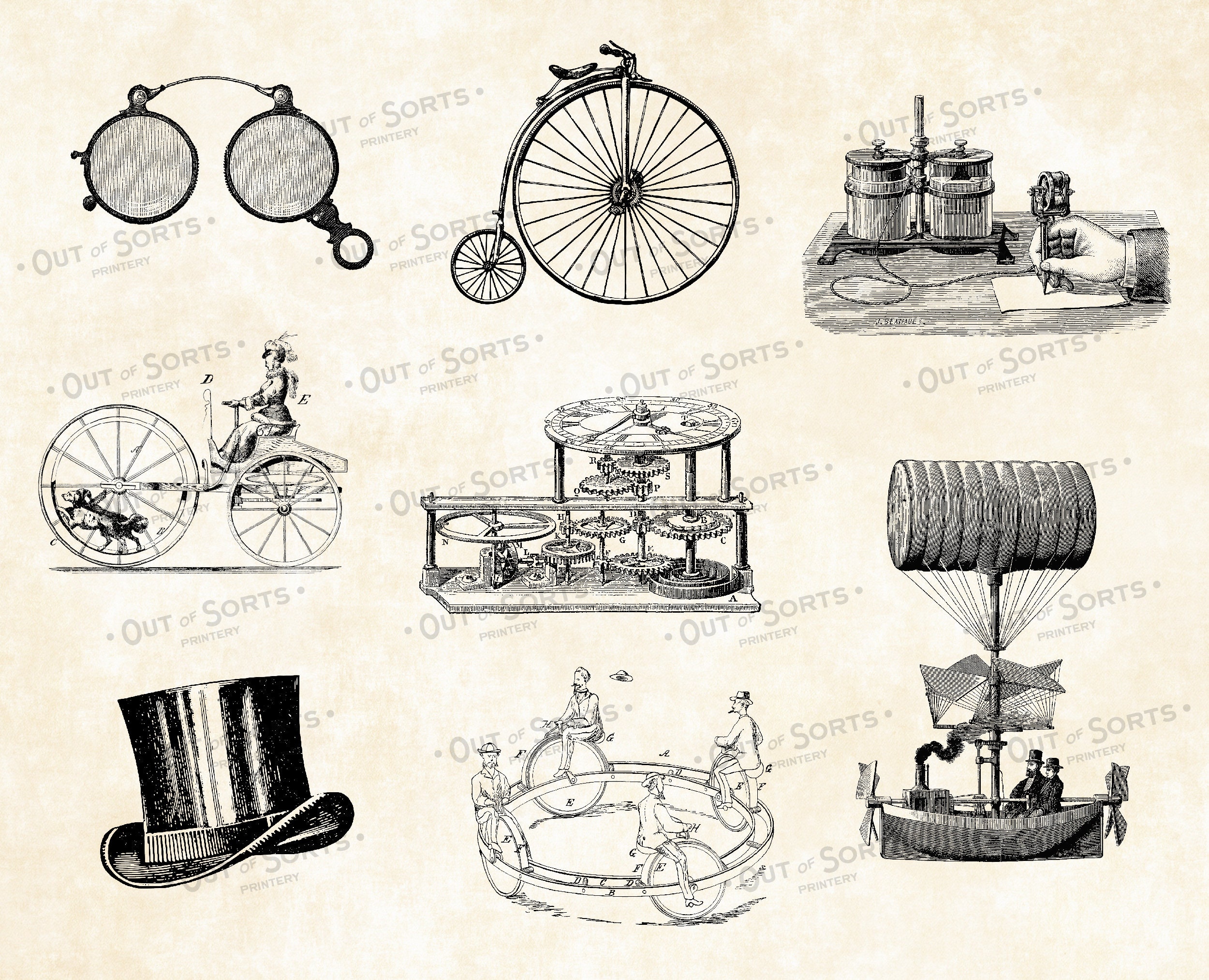 Steampunk Overlays, Vintage Victorian Clipart, Junk Journal, Collage ...