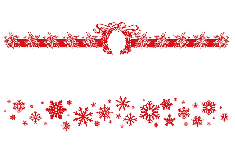 Red Christmas Page Dividers, Text Separators, Holiday Borders SVG ...