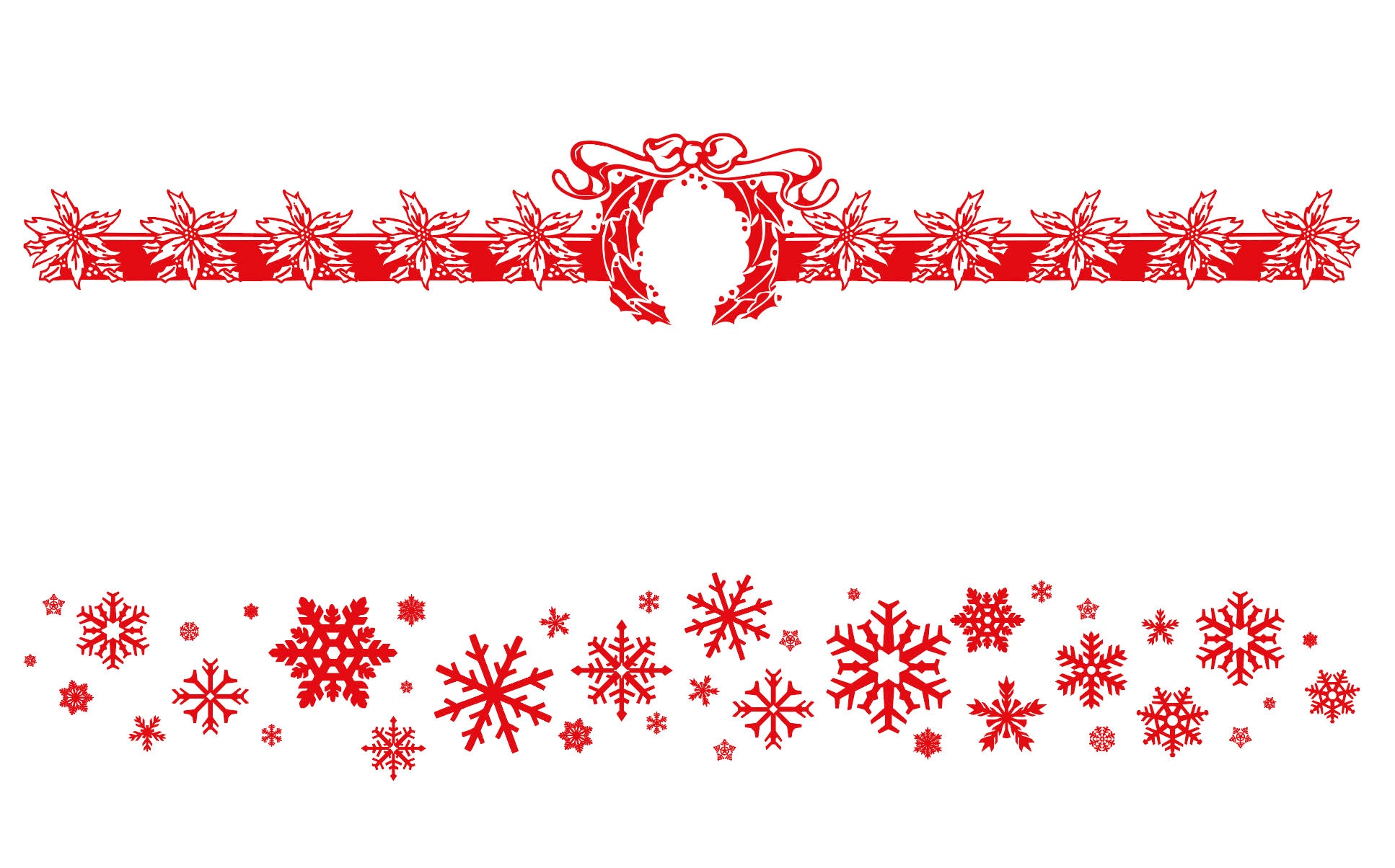 Red Christmas Page Dividers, Text Separators, Holiday Borders SVG ...