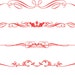 Red Text Dividers, Red Decorative Dividers, Red Ornament Clipart, Red ...