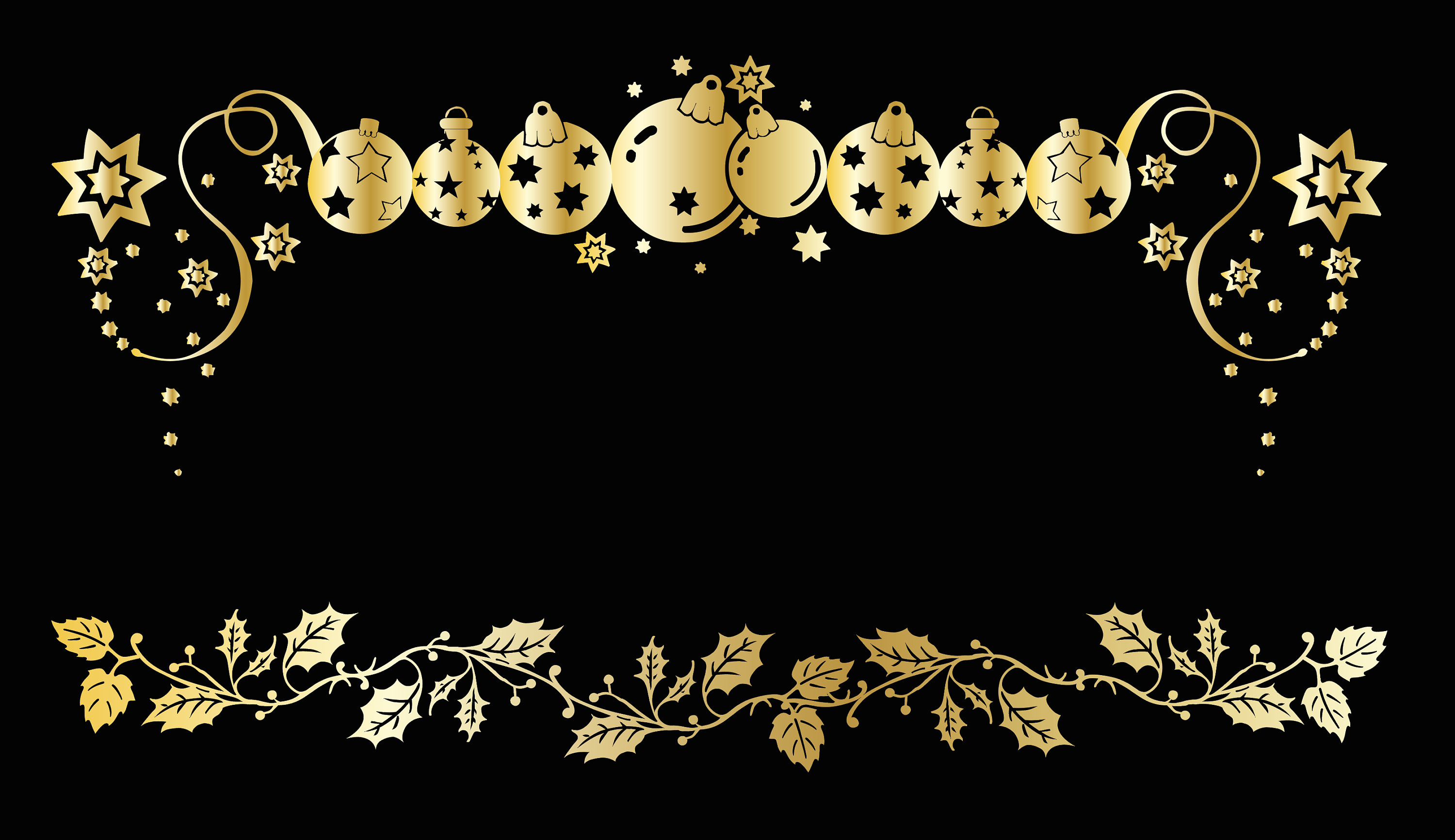 Gold Christmas Text Dividers, Page Separators, Decorative Elements SVG ...