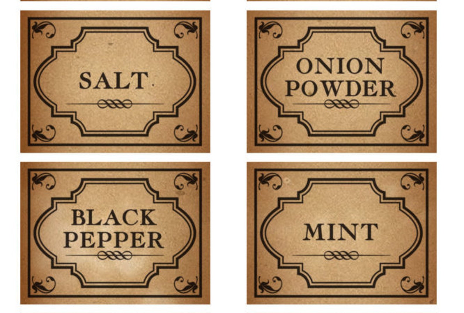 Printable Herbs and Spices Labels Vintage Spice Label Set | Etsy