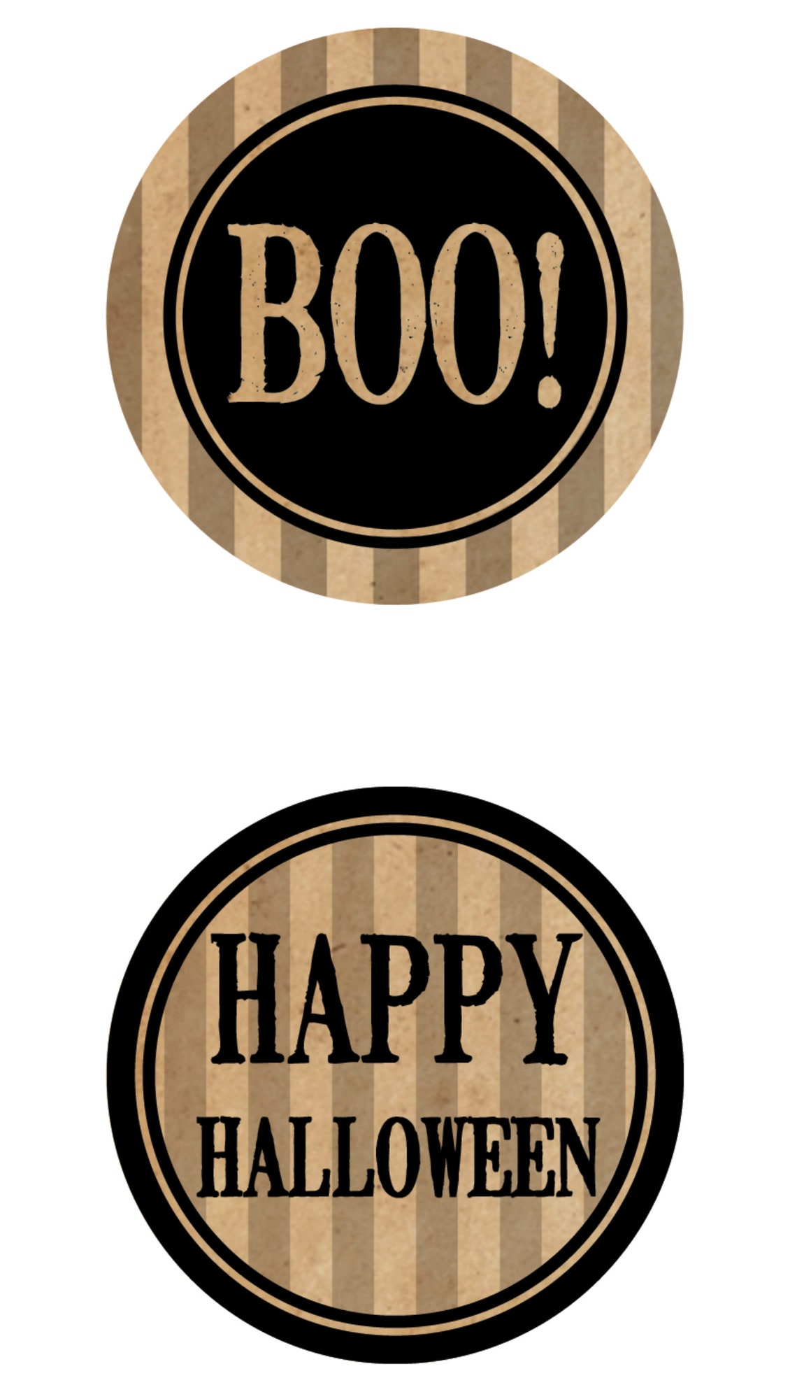 Printable Halloween Cupcake Toppers Halloween Circles Spooky - Etsy