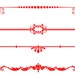 Red Text Dividers, Red Decorative Dividers, Red Ornament Clipart, Red ...