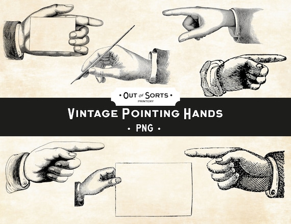 Vintage Pointing Hand Manicule Pointing Finger Victorian - Etsy
