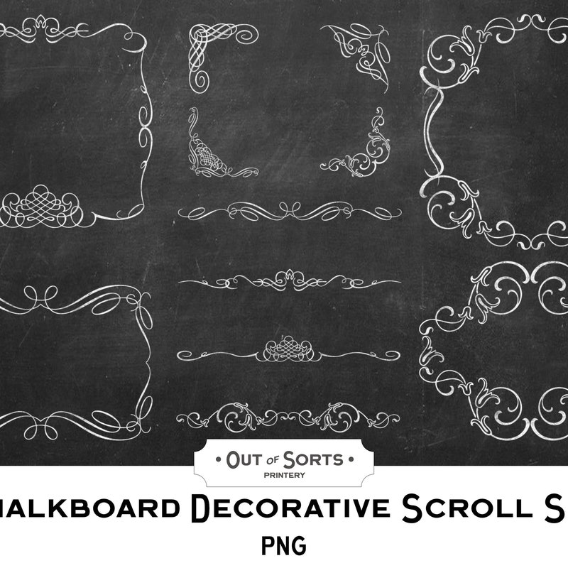 Chalkboard Flourish - Etsy
