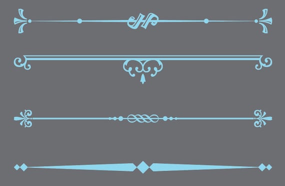 Horizontal Line Divider Blue