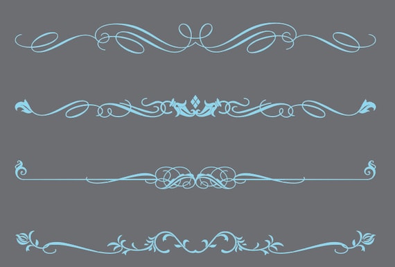 Horizontal Line Divider Blue