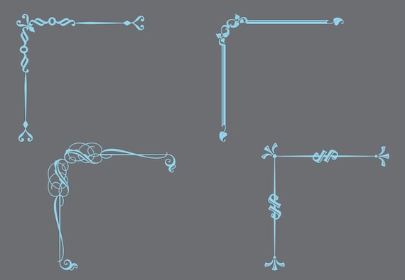 Blue Corner Border Clip Art