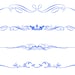 Royal Blue Text Dividers, Blue Decorative Ornaments, Blue Page Dividers ...
