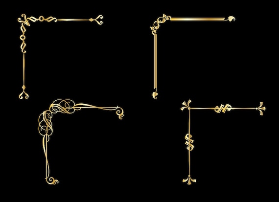 Fancy Gold Corner Borders