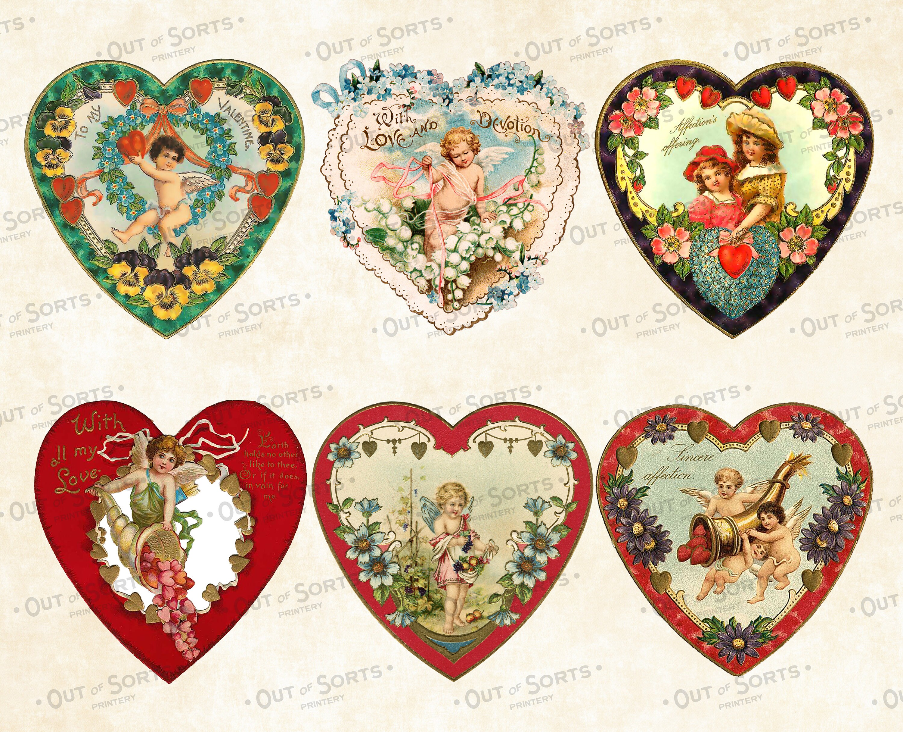Victorian Valentine Hearts, Vintage Cards, Antique Love Cards ...