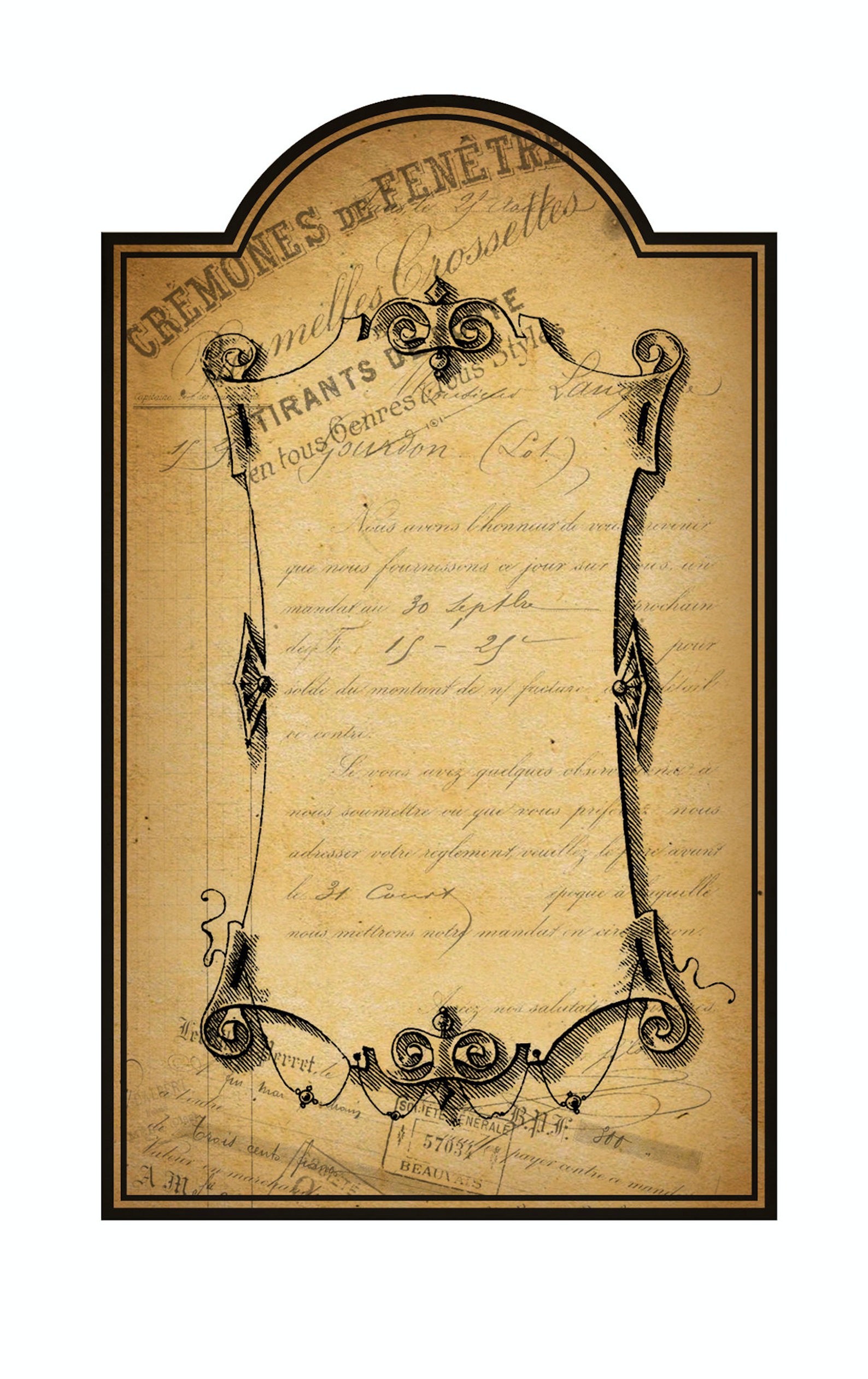 Decorative Vintage Labels, Printable Antique Labels, Labels Clip Art ...