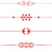 Red Text Dividers, Red Decorative Dividers, Red Ornament Clipart, Red ...