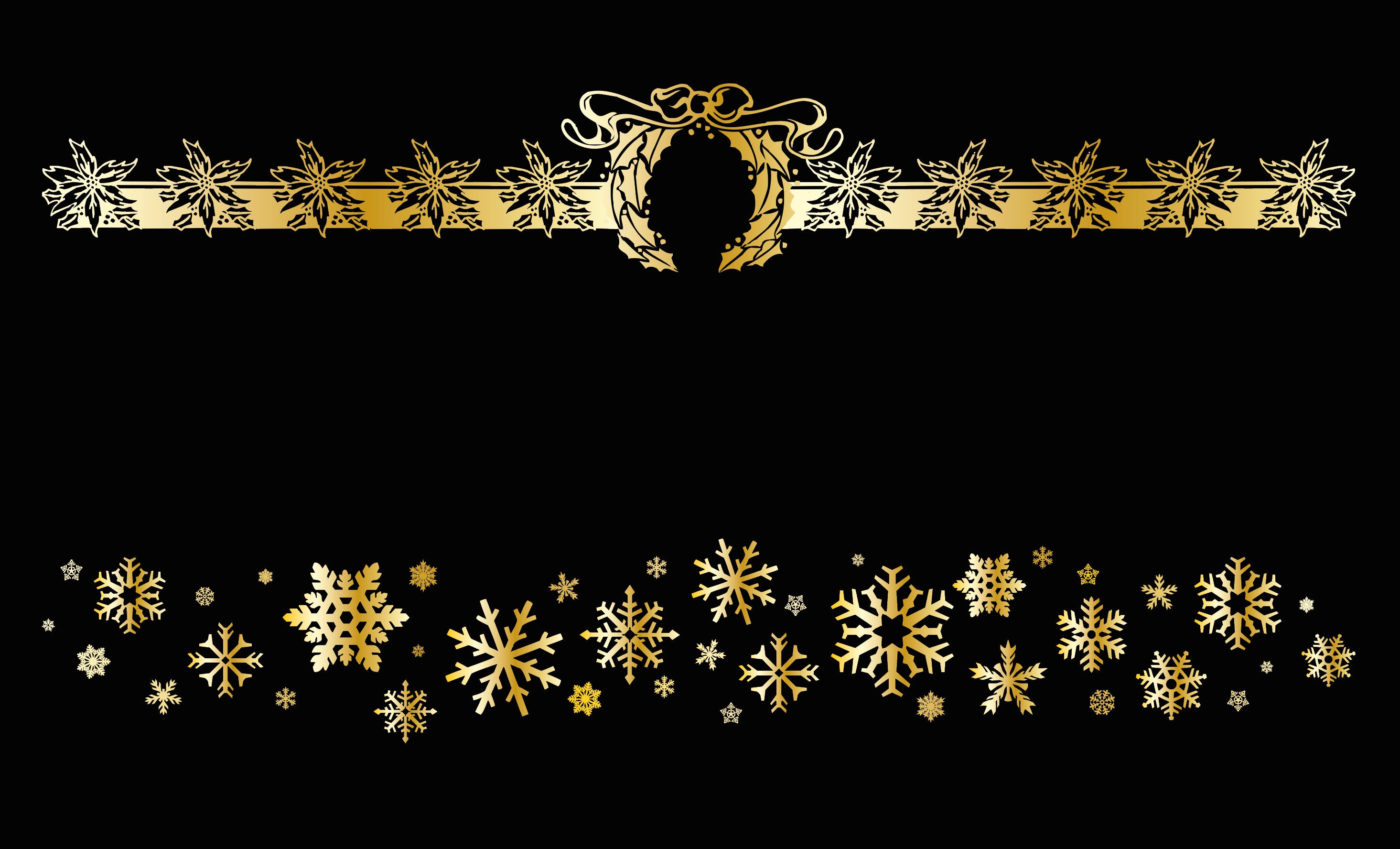 Gold Christmas Text Dividers, Page Separators, Decorative Elements SVG ...