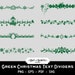 Green Christmas Text Dividers, Page Separators, Holiday Borders SVG ...