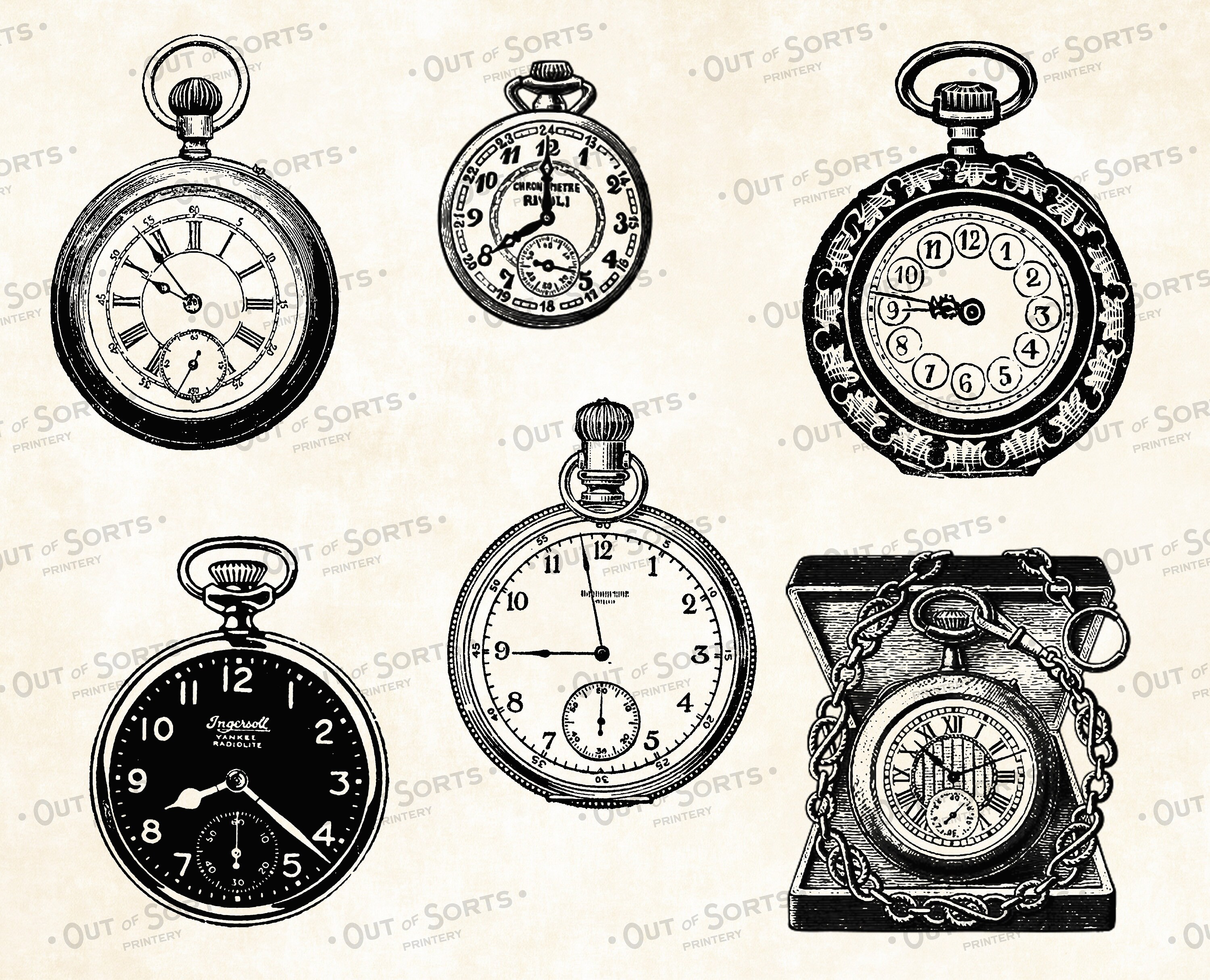 Clocks and Watches Overlays, Vintage Stopwatch PNG, Antique Pocket ...