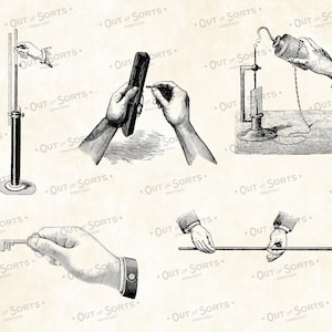 Vintage Hands Clipart, Antique Steampunk PNG, Victorian Ephemera ...