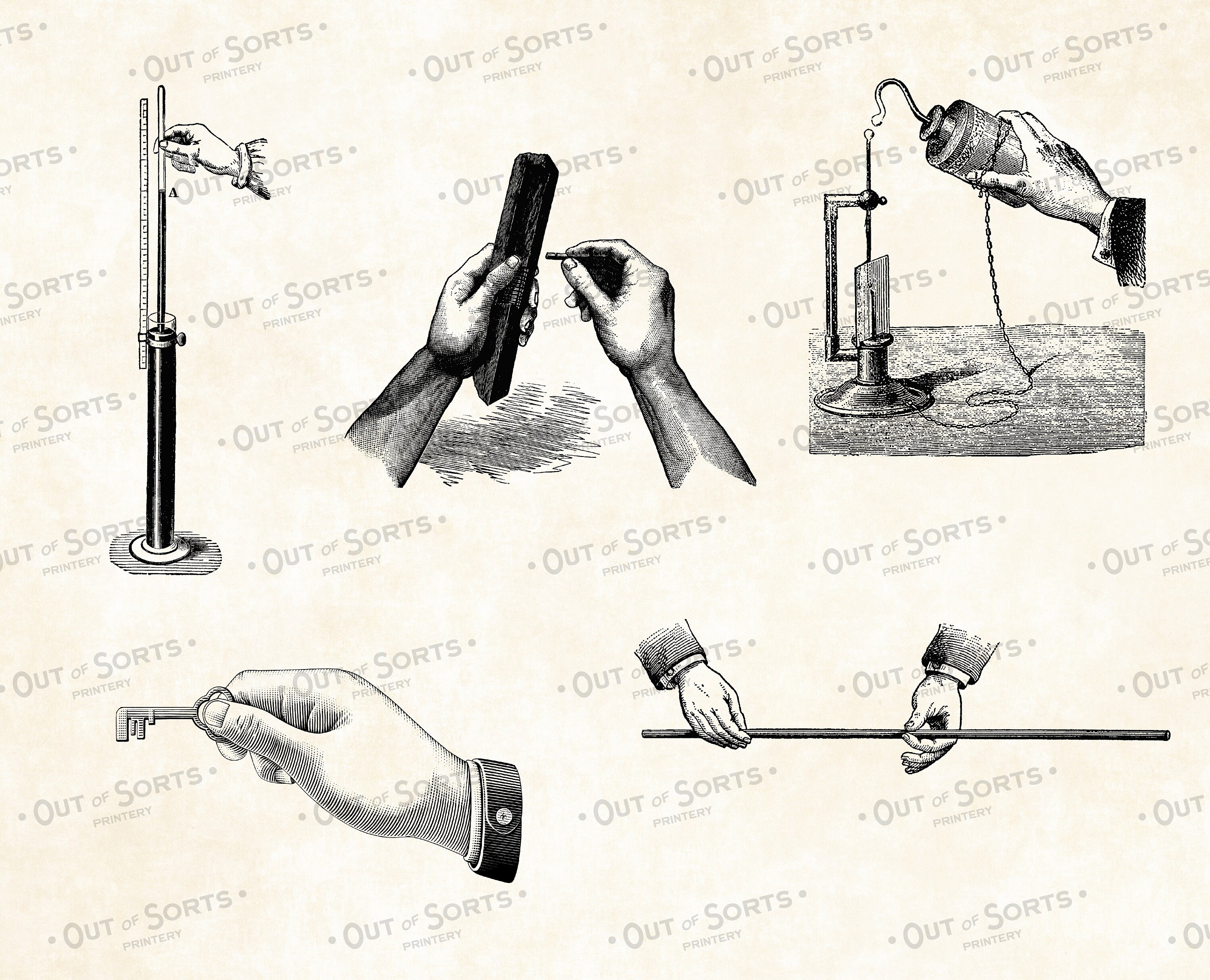 Vintage Hands Clipart, Antique Steampunk PNG, Victorian Ephemera ...