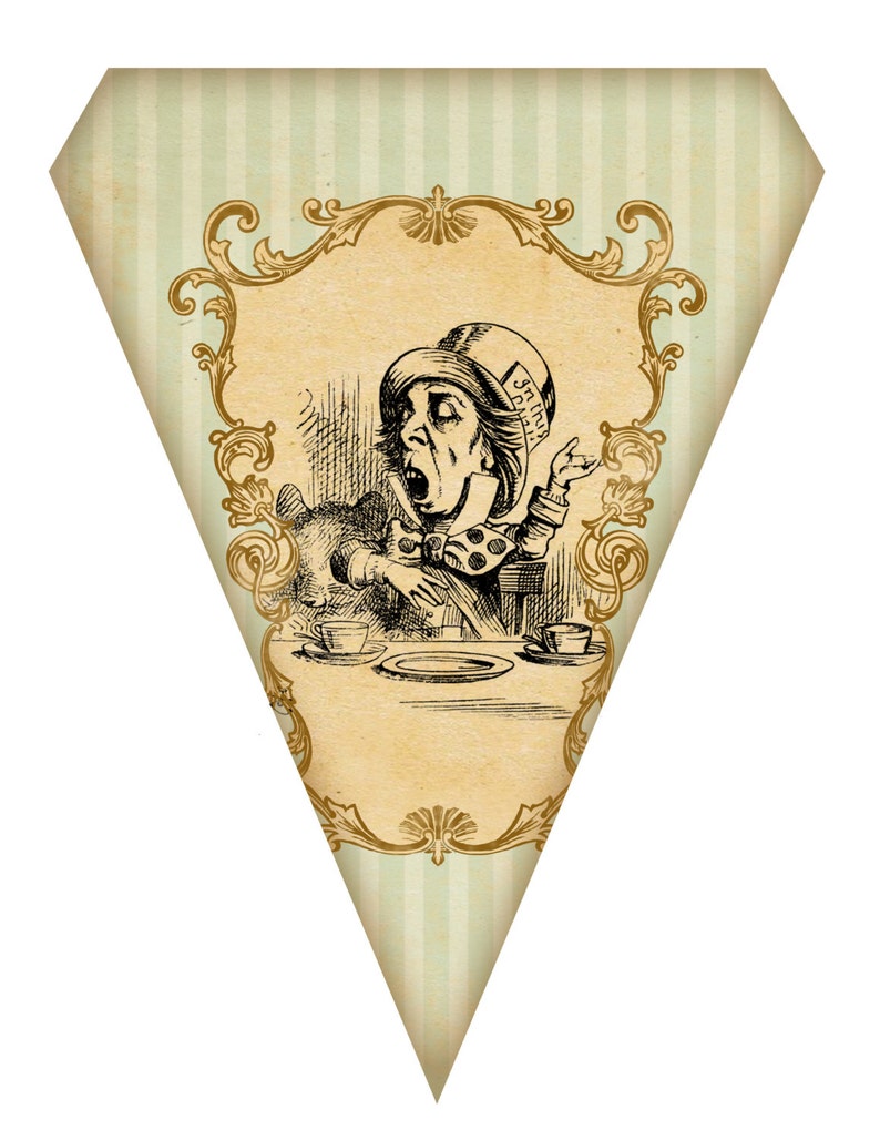 Alice in Wonderland Tea Party Banner Printable Alice Banner - Etsy ...