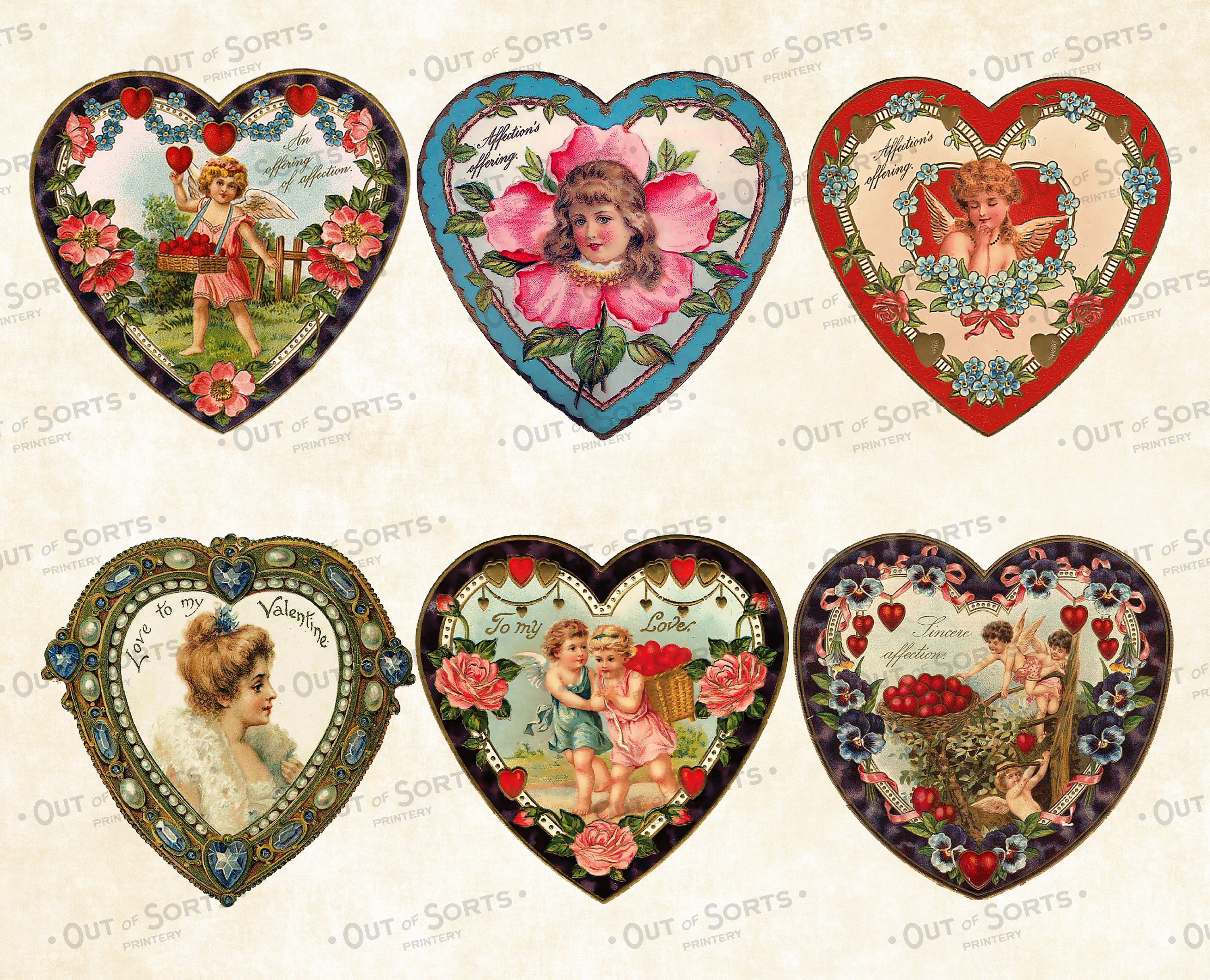 Victorian Valentine Hearts, Vintage Cards, Antique Love Cards ...