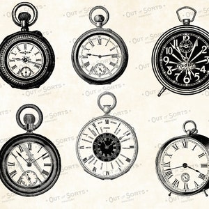 Clocks and Watches Overlays, Vintage Stopwatch PNG, Antique Pocket ...