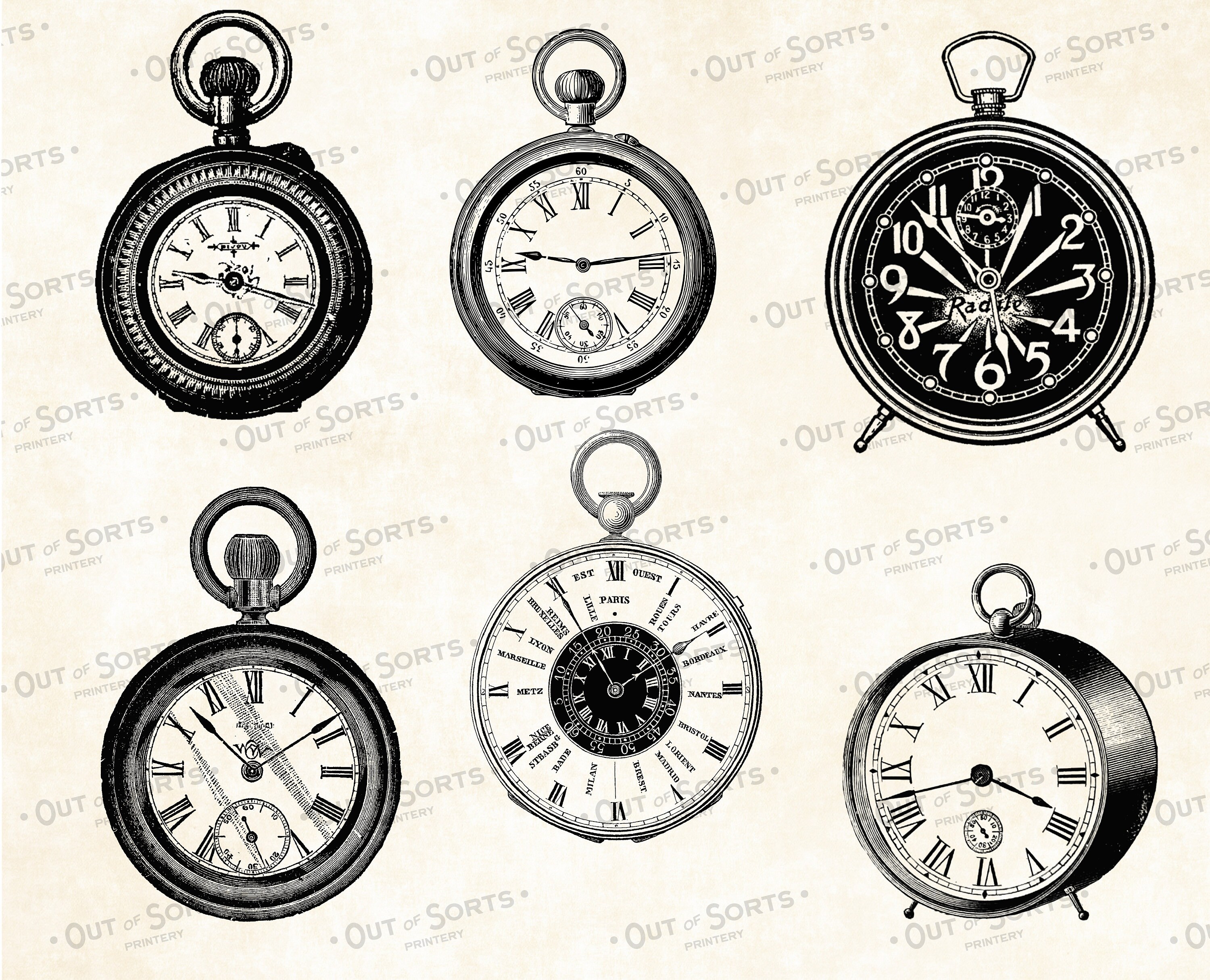Clocks and Watches Overlays, Vintage Stopwatch PNG, Antique Pocket ...