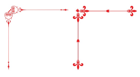 Red Corner Border Designs