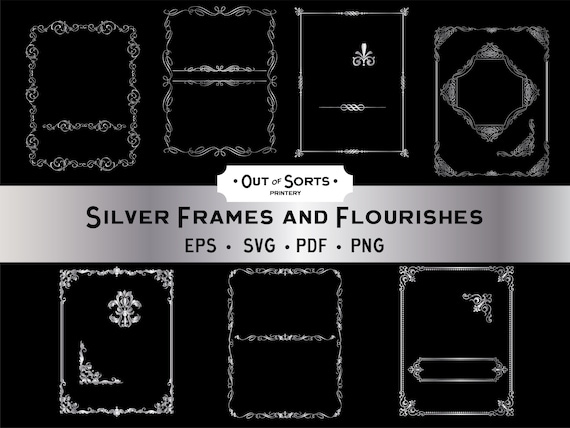 Silver Borders And Frames