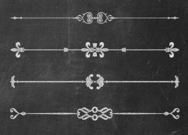 Chalkboard Text Dividers, Decorative Clipart, Chalk Borders, PNG Frames ...