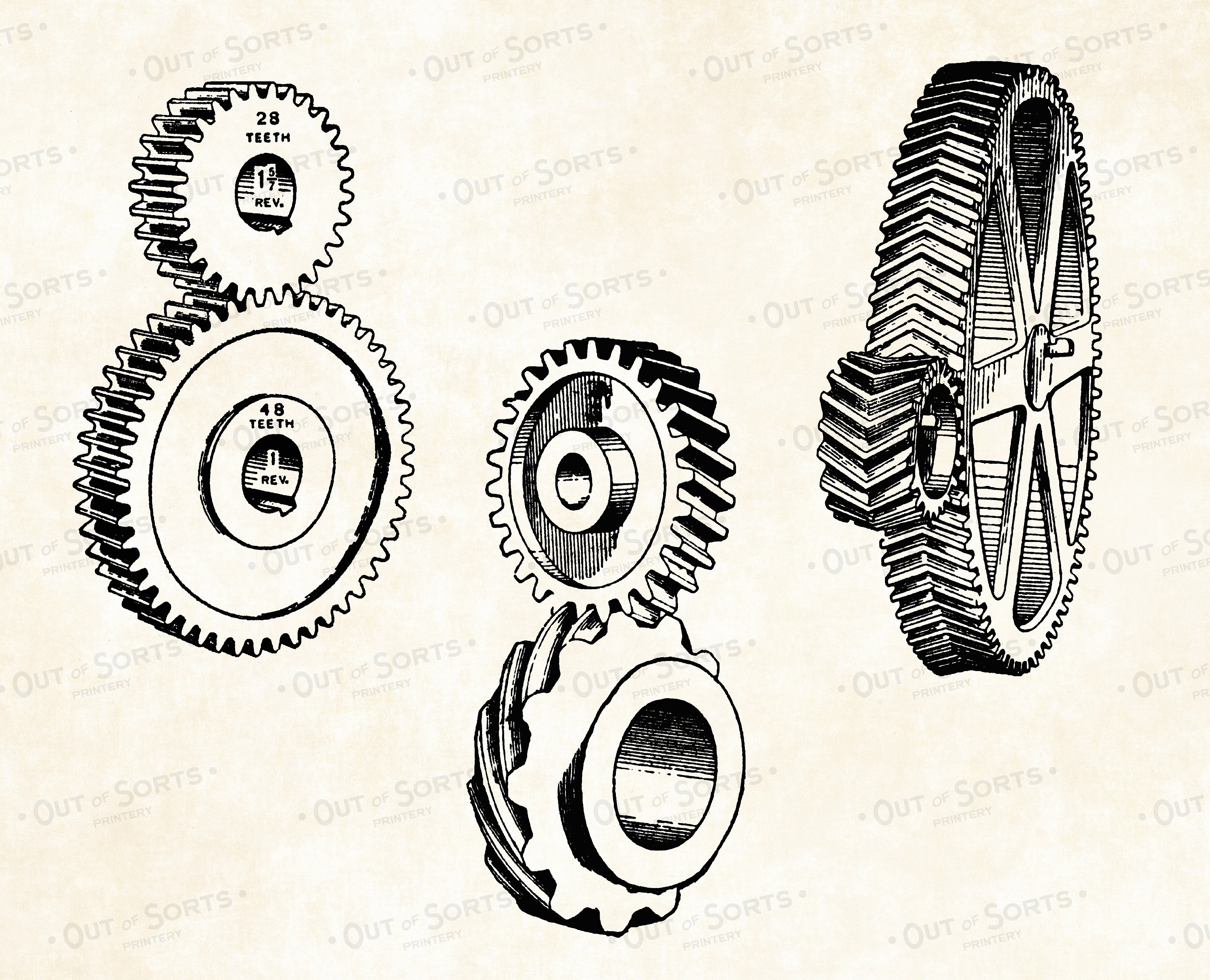 Steampunk Gears & Cogs Overlay, Vintage PNG Clipart, Victorian Collage ...