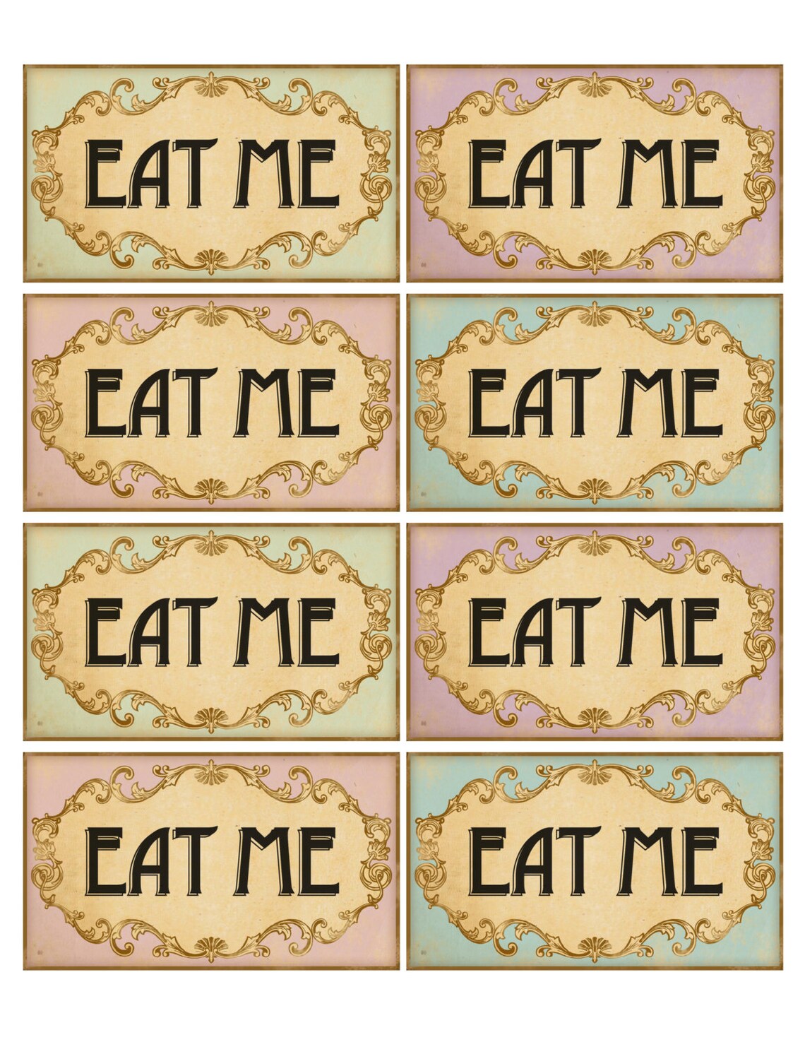Alice in Wonderland Tags Alice Labels Eat Me Tags Eat Me - Etsy Canada