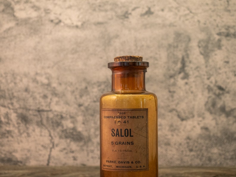 Antique Apothecary Salol 5 Grains Medicine Bottle Tablets Old Pharmacy - Etsy