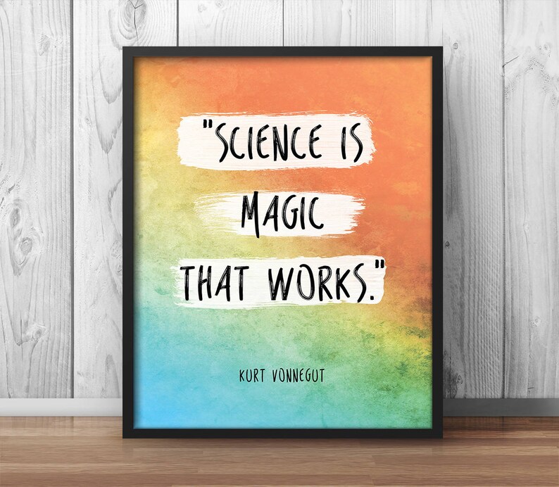 Science is Magic That Works Kurt Vonnegut Quote Humanist Quote - Etsy UK