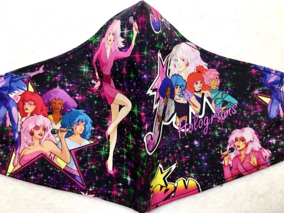 Jem and the Holograms Mask Retro 80s Cartoon Fabric Truly | Etsy
