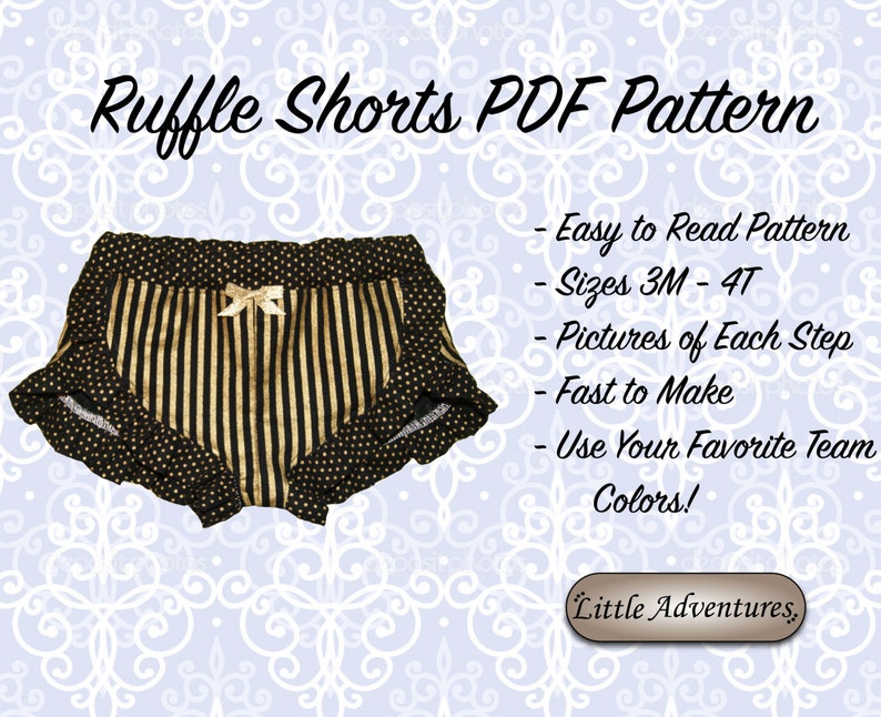 Ruffle Shorts Pattern Instant Download - Etsy