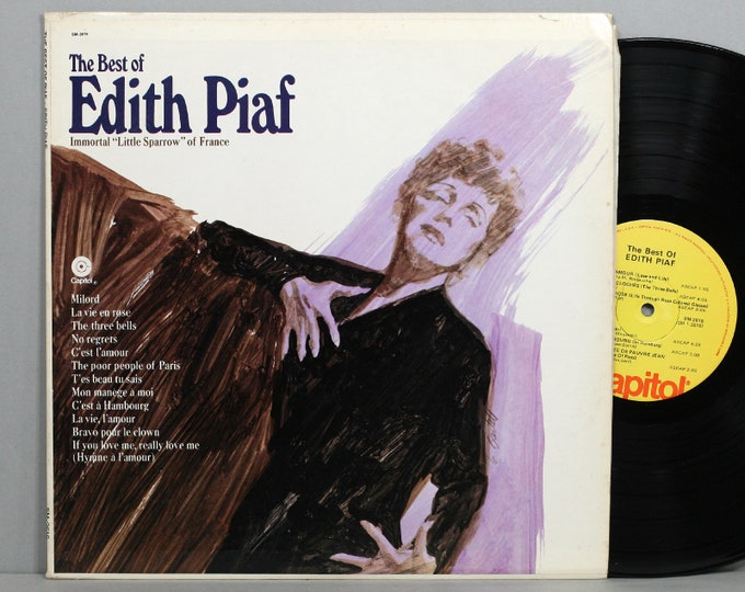 Edith Piaf the Best of Edith Piaf Vintage Vinyl LP Record - Etsy