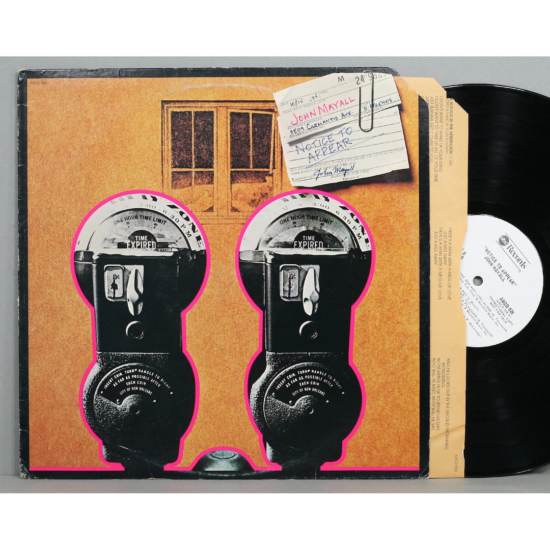 John Mayall - Notice to Appear - Vintage Vinyl LP Record Album 1976 ...