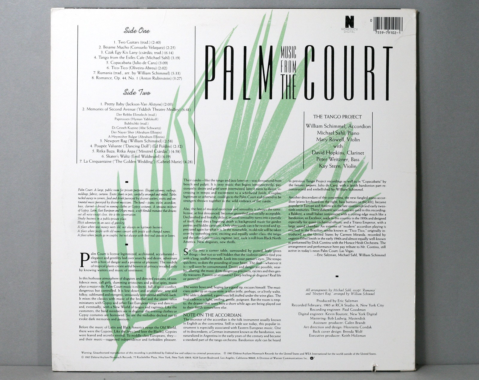 The Tango Project III Music From the Palm Court Vintage Vinyl LP Record ...