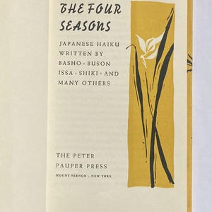 The Four Seasons: Japanese Haiku, Second Series 1958 Illustrated by ...