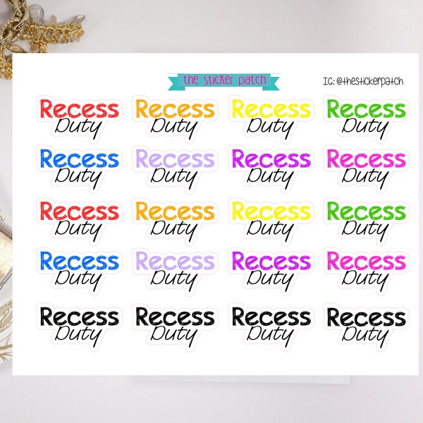 Duty Teacher Stickers - Etsy