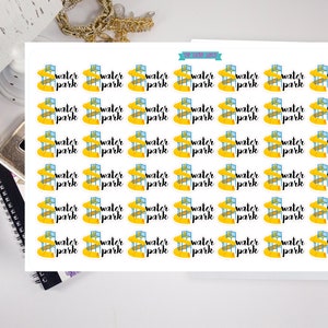 Water Park Planner Planner Stickers - Stickers for Planners, Journals ...