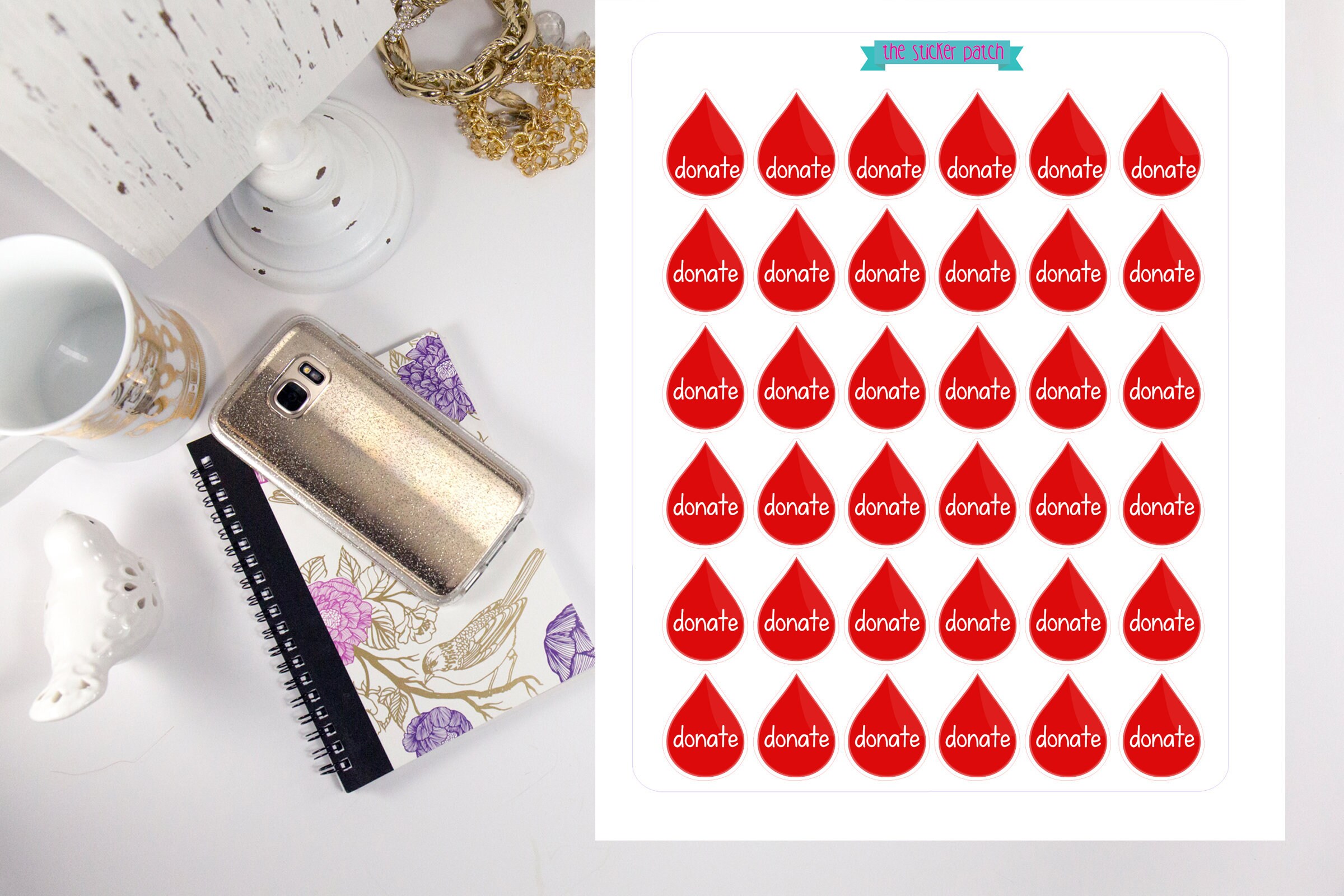Donate Blood Sticker Stickers for Planners Journals - Etsy