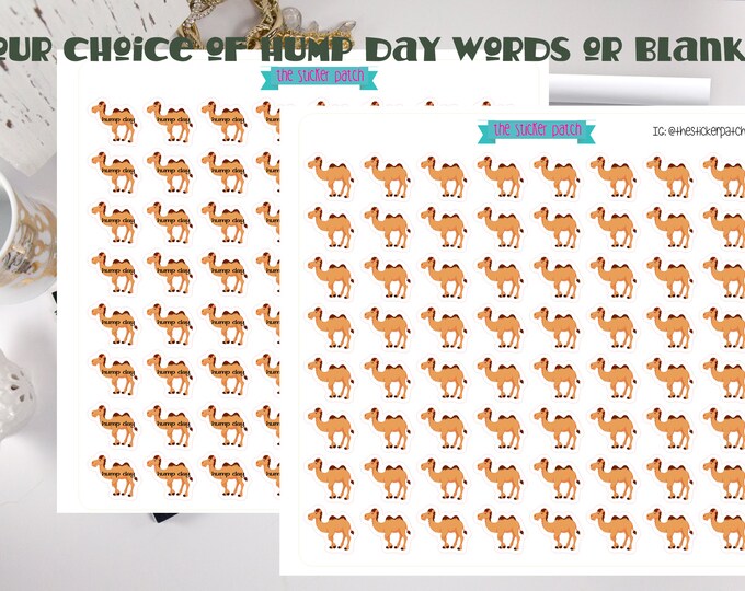 Camel Hump Day Planner Stickers, 20 or 64 Count - Stickers for Planners ...
