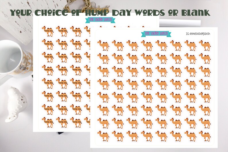 Camel Hump Day Planner Stickers, 20 or 64 Count - Stickers for Planners ...